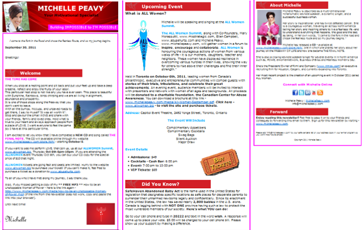 Virtual Assistant Newsletter Ezine Design Constant Contact AWeber ...